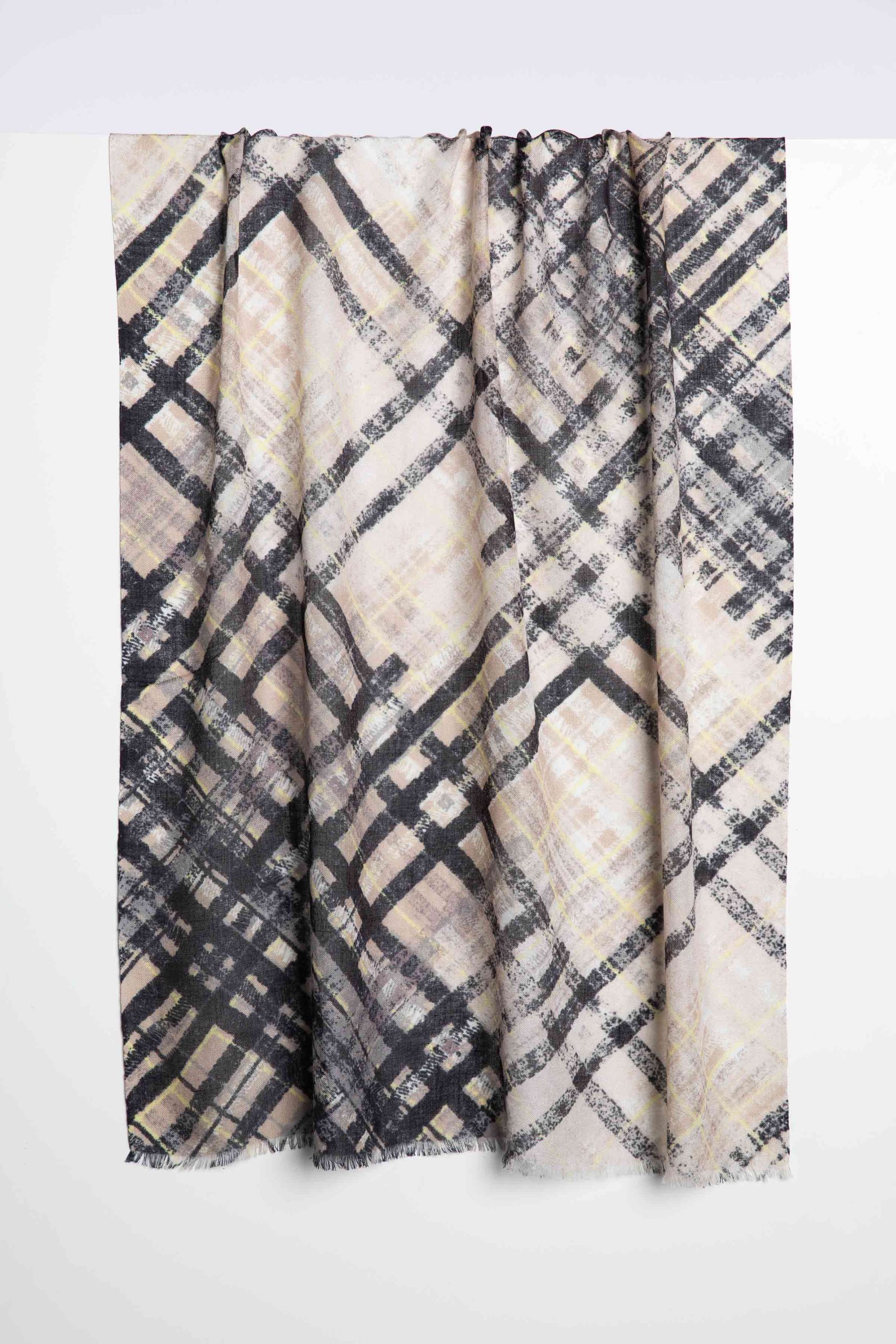 Plaid Print Scarf - Kinross Cashmere