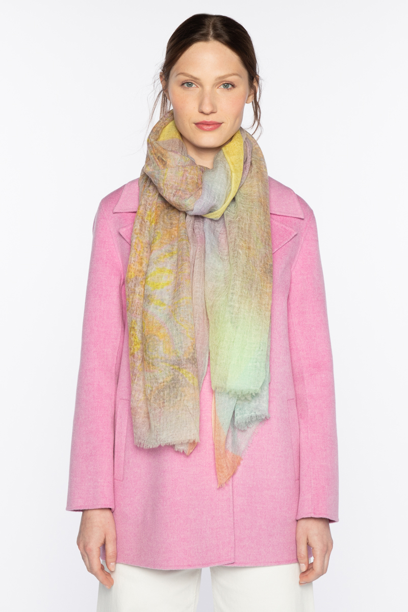 Chiffon Paisley Print Scarf - Kinross Cashmere
